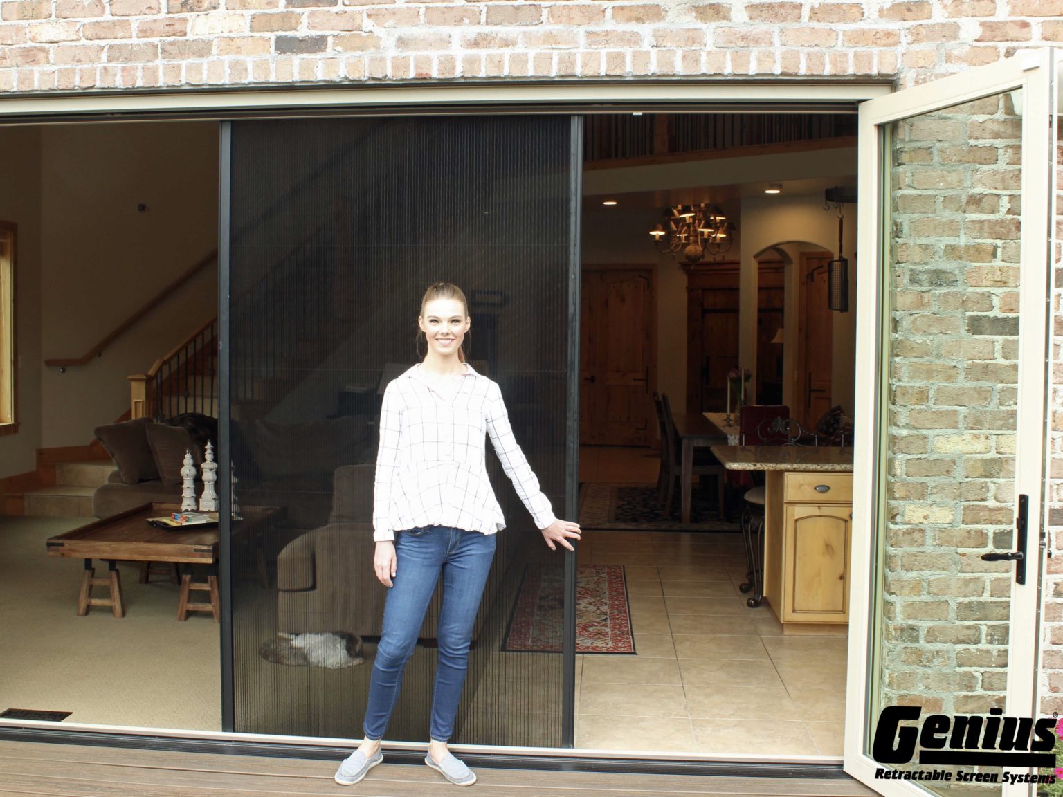 Large Opening Retractable Screen Doors – Sun Peak Shade